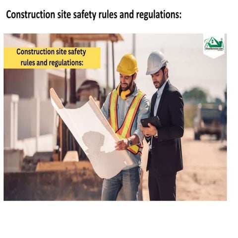 Construction site safety rules and regulations: | PPTX | First Aid ...