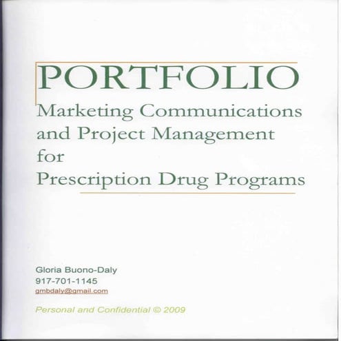 Gloria Buono-Daly Portfolio Prescription Drug Marketing | PDF