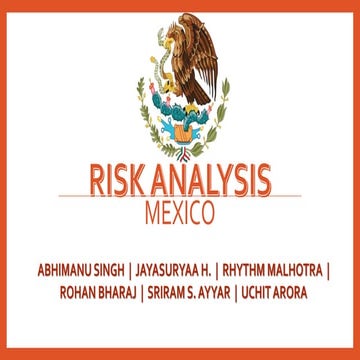 Risk Analysis of Mexico as an Investment destination | PPTX
