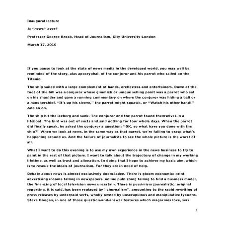 Inaugural lecture | DOCX