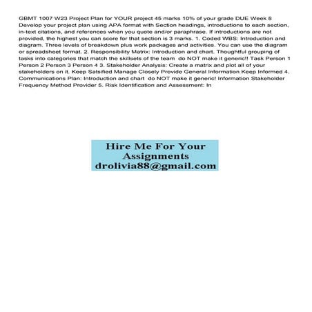 GBMT 1007 W23 Project Plan for YOUR project 45 marks 10 of .pdf