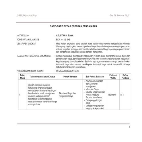 Gbpp akuntansi biaya1 | PDF