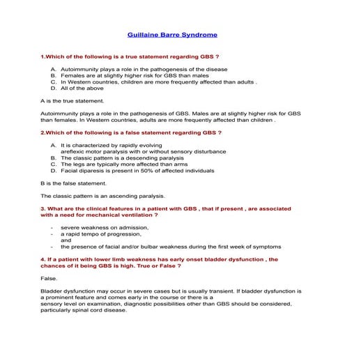 Guillain - Barre Syndrome ( GBS ) - Q & A .pdf