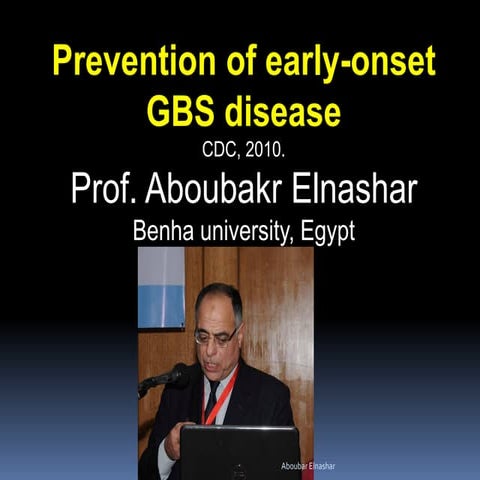 Prevention of early-onset GBS disease | PDF