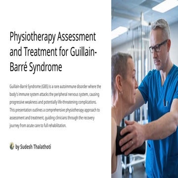 GULLIAN BARRIE SYNDROME ASSESEEMENT & MANAGEMENT | PPTX