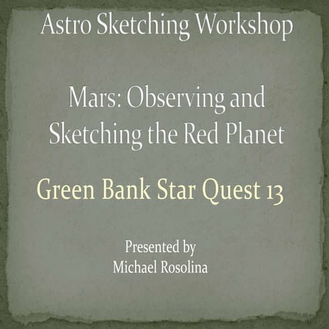 Observing and Sketching Mars | PPTX