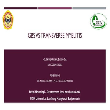 GBS vs Transverse myelitis tugas ppt neuro | PPTX