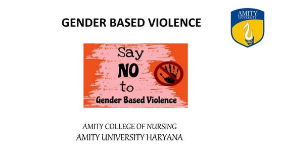 Module 2: Defining Gender-based Violence (GBV) | PPT