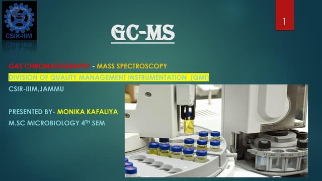 GCMS & LCMS | PPTX