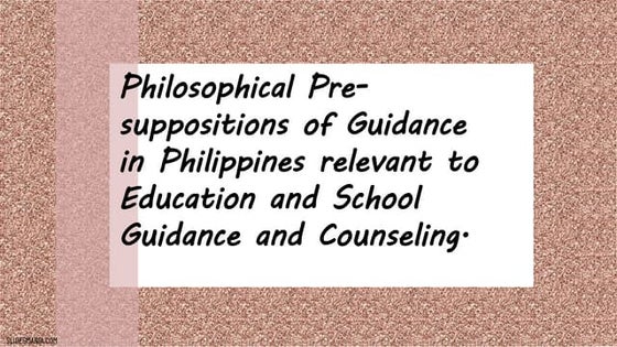 Foundation of Guidance | PPT