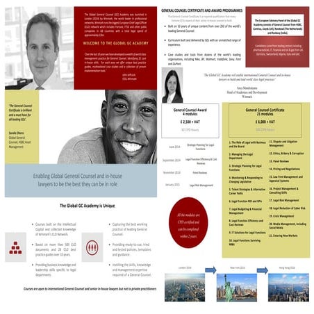 Global General Counsel Academy Brochure | PDF