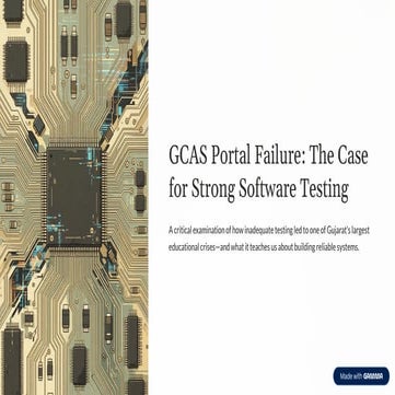 GCAS Portal Failure: The Case for Strong Software Testing | PDF