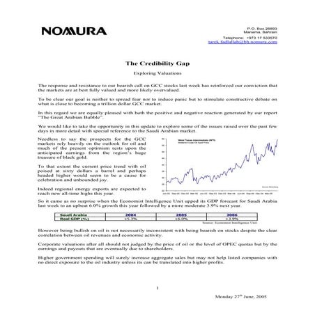 The Credibility Gap (June 2005) | PDF