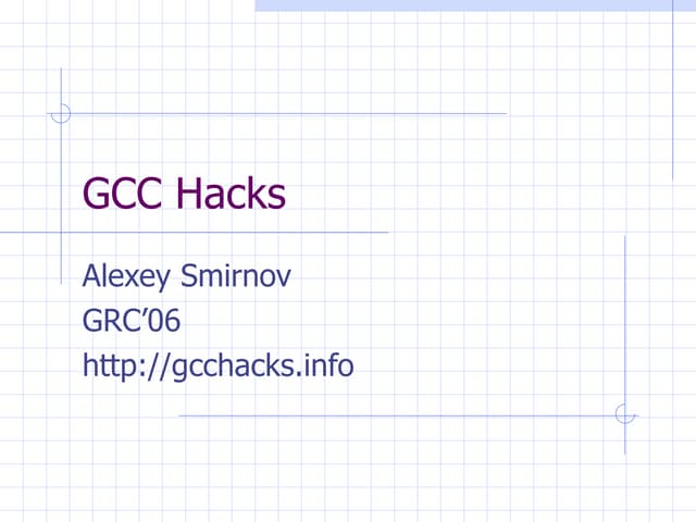 Gem Gnu C Compiler Extensions Framework Ppt 8799