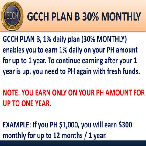 Gcch plan B presentation | PPTX