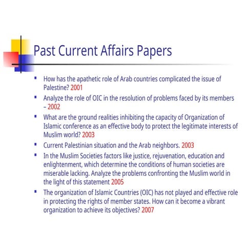 GCC plus OIC explained in a single ppt file | PPT
