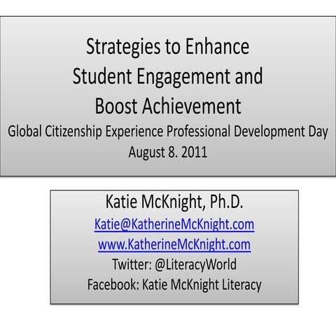 GCE: Strategies to Enhance Student Engagement and Boost Achievement | PPT