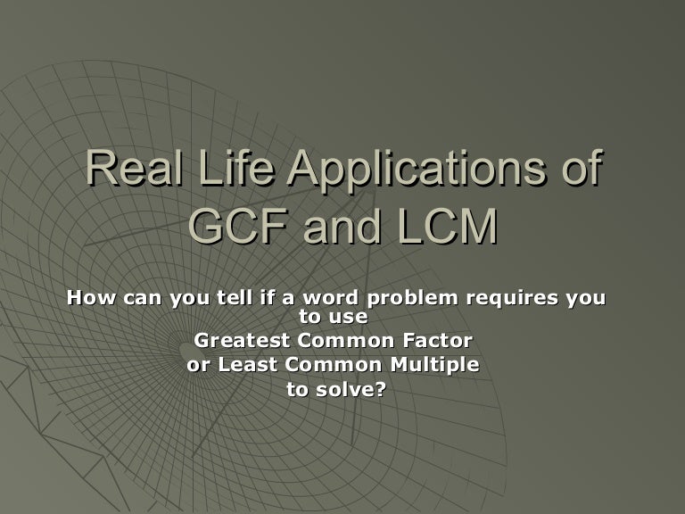 Gcf and lcm (1)