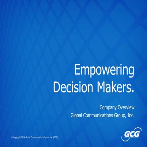 Global Communications Group Company Overview 2014 | PPTX | Cloud ...
