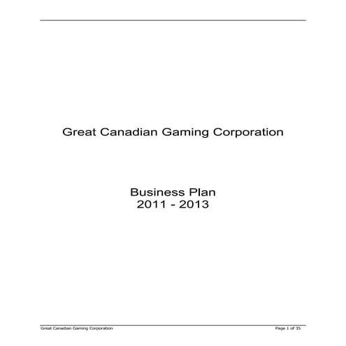 GCG Gaming Business Plan | PDF