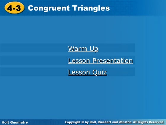 Congruent Triangles | PPT