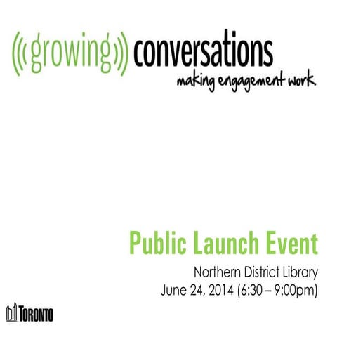 Growing Conversations Launch Presentation | PPT