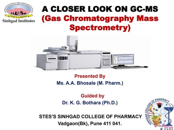 Gas chromatography mass spectrometry (GC-MS) | PPTX