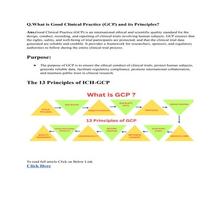 Gcp and its Principles.pdf | Medical Health