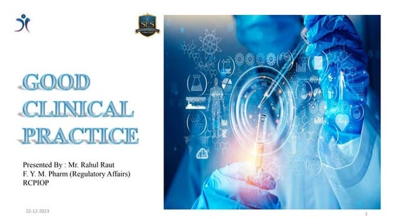 Brief Introduction to ICH E6 (R3) guidelines | PPT