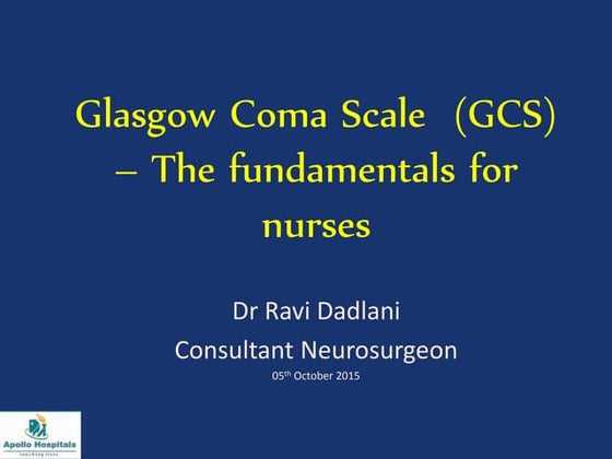 Gcs( GLASGOW COMA SCALE) | PPTX | Death, Injury, or Military Conflict ...