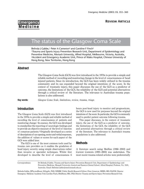 Glasgow Coma Scale | PPT