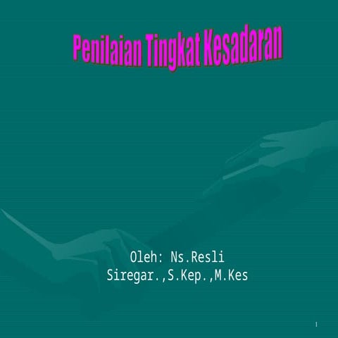 GCS Tingkat Kesadaran | PPTX