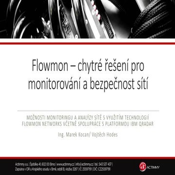 Flowmon – chytré řešení pro monitorování a bezpečnost sítí | PDF