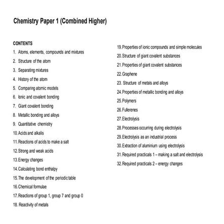 Quantitative Chemistry Gcse Worksheets AQA GCSE Chemistry (Science)