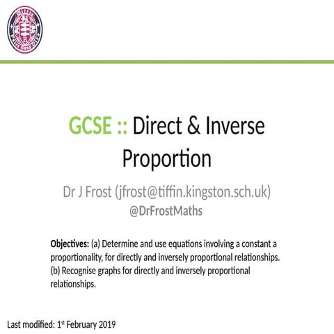 Grade 8 Direct and Inverse proportion.ppt