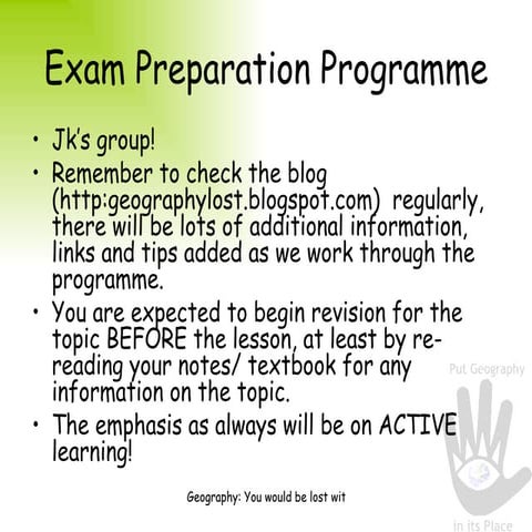 GCSE Exam Preparation Programme | PPT