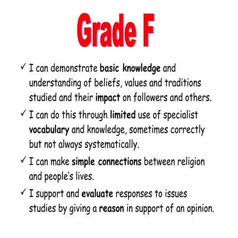 GCSE Grade Descriptors | PPT
