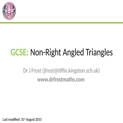 Non right angle triangles rules in trig. | PPTX