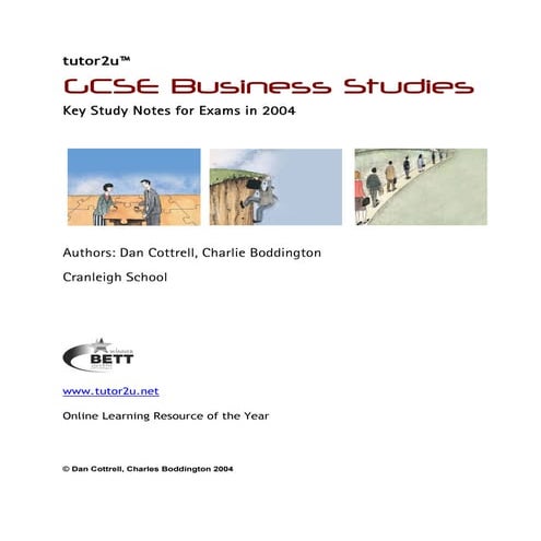 Gcse business studies revision notes | PDF