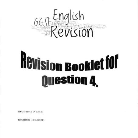 GCSE English Revision Q4 | PDF