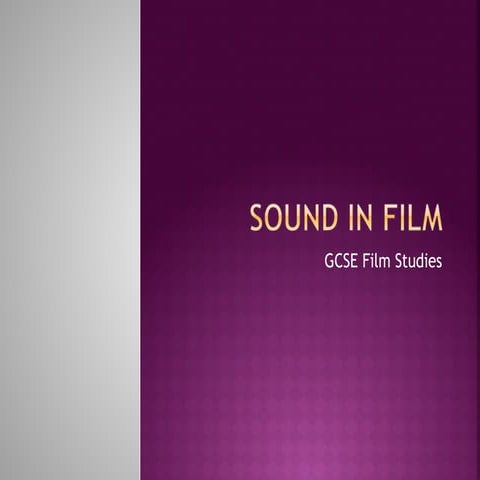 Gcse film sound | PPT