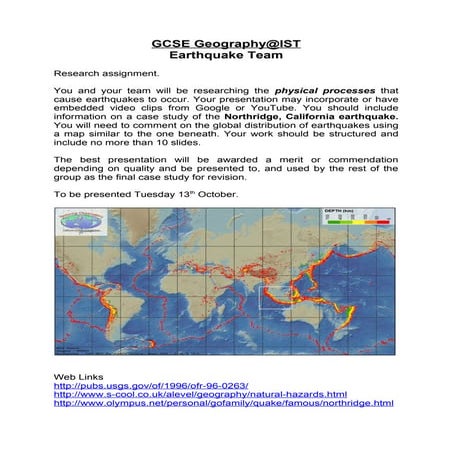 Gcse Geography Earthquake Team | DOC