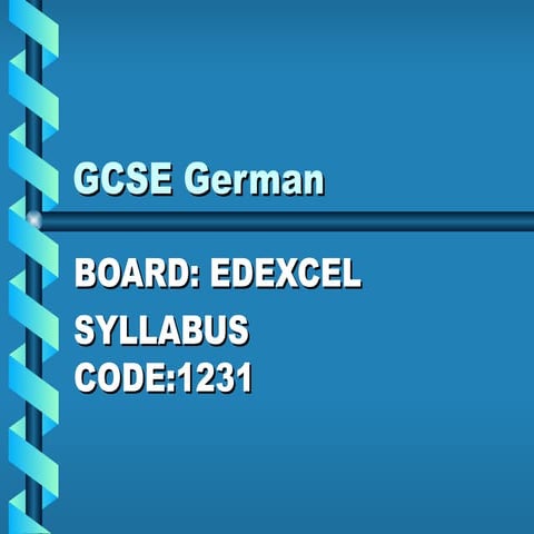 Gcse German Edexcel | PPT
