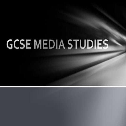 GCSE Media Studies presentation | PPTX