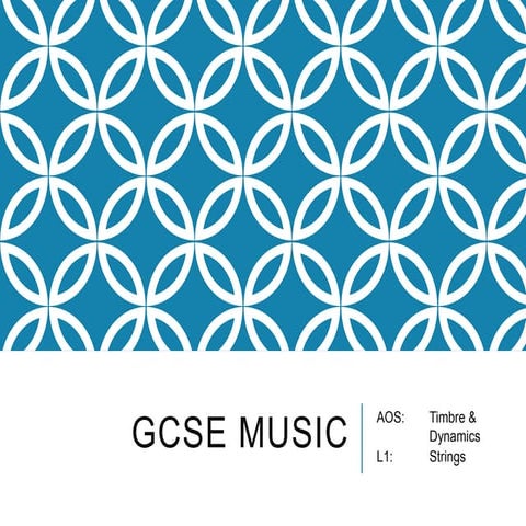 Timbre & Dynamics - Lesson 1 | PPTX