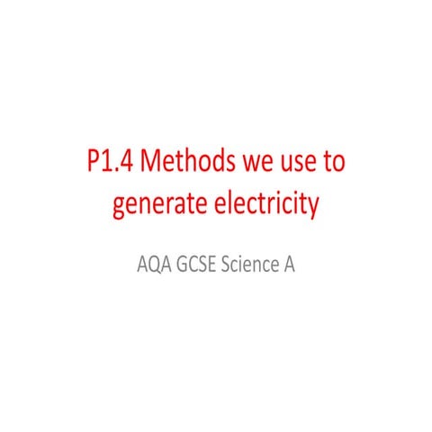 Gcse science a physics electricity | PPTX
