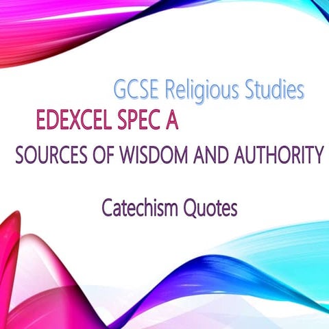 GCSE RE Catechism Quotes | PPTX