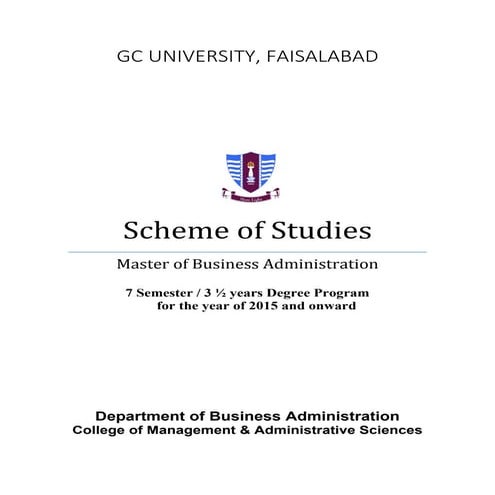 Gcuf scheme | PDF