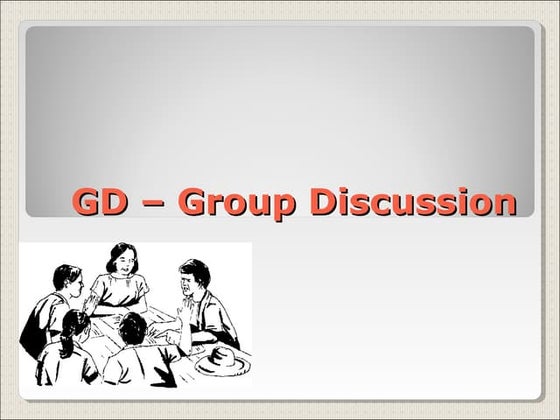 Group discussion | PPT