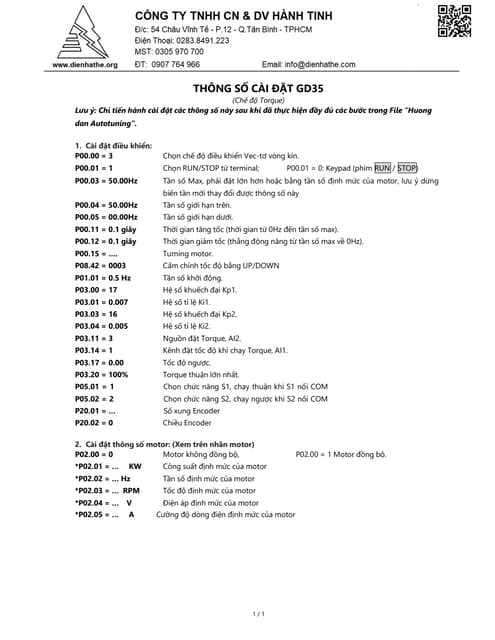 Gd35 huong-dan-che-do-speed | PDF